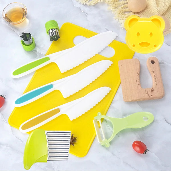 Kids Safe kitchen Set ( 10 PCS ) - Blunt Plastic Material – CUTEHOME